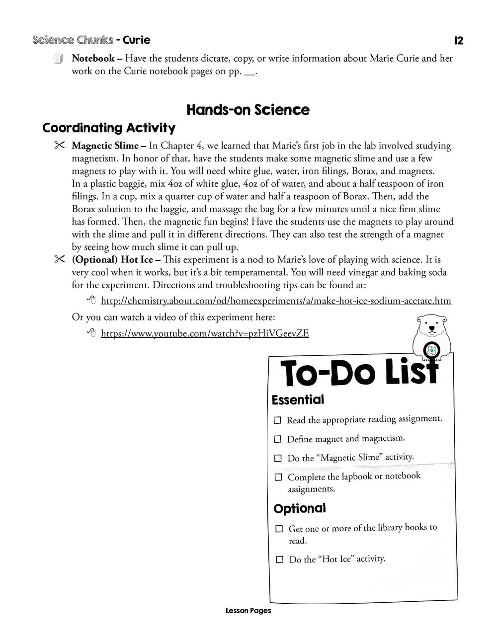 Explore Science Chunks Curie Unit | Elemental Science