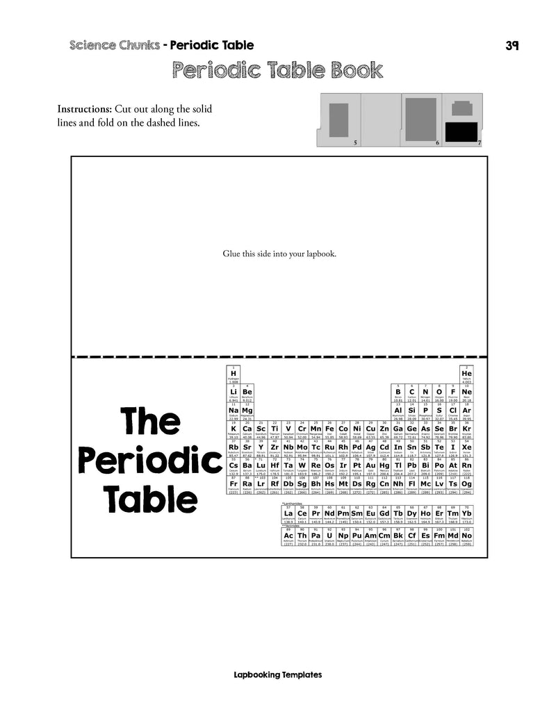 Explore Science Chunks Periodic Table Unit