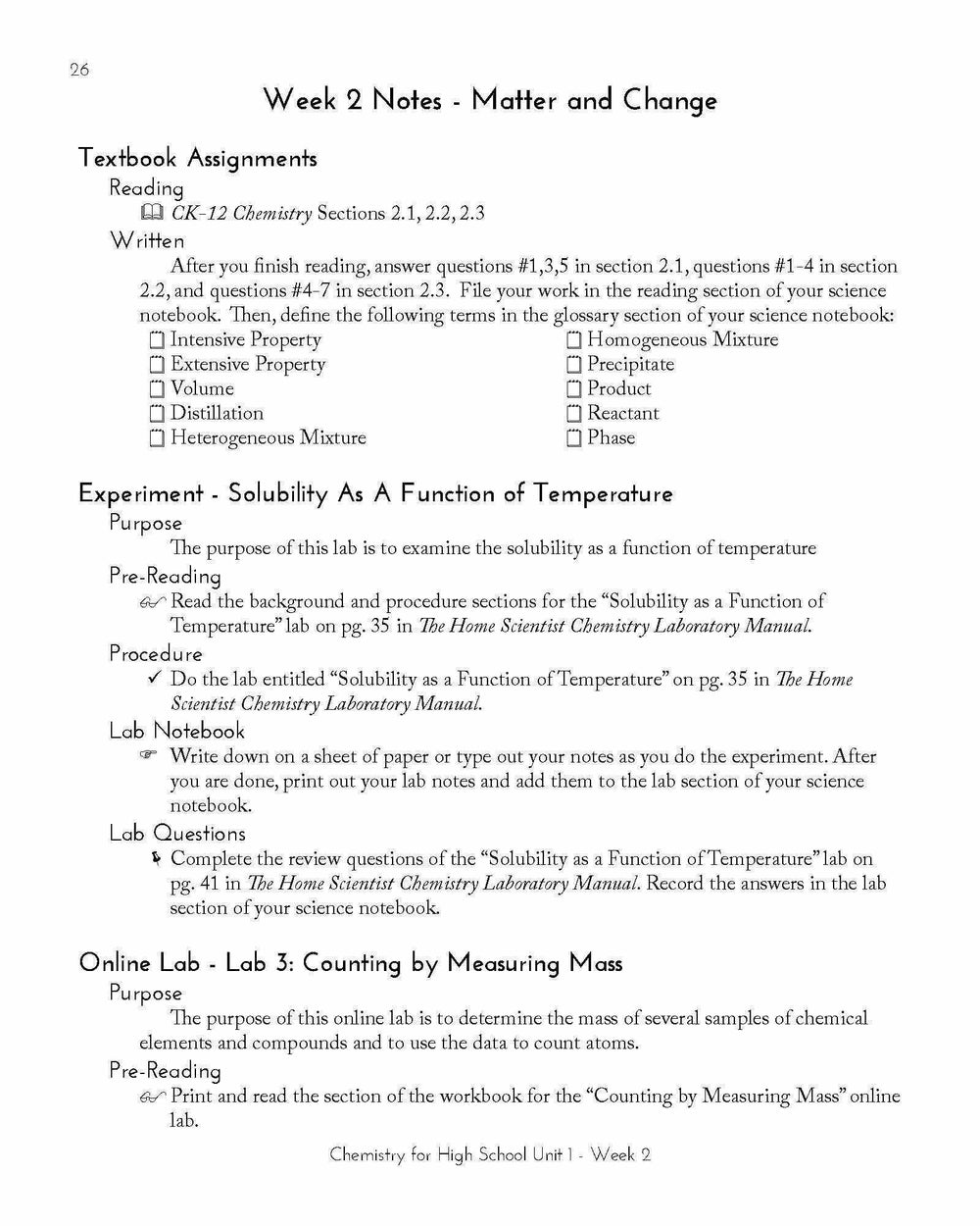 Chemistry for High School eBook Guide | Elemental Science