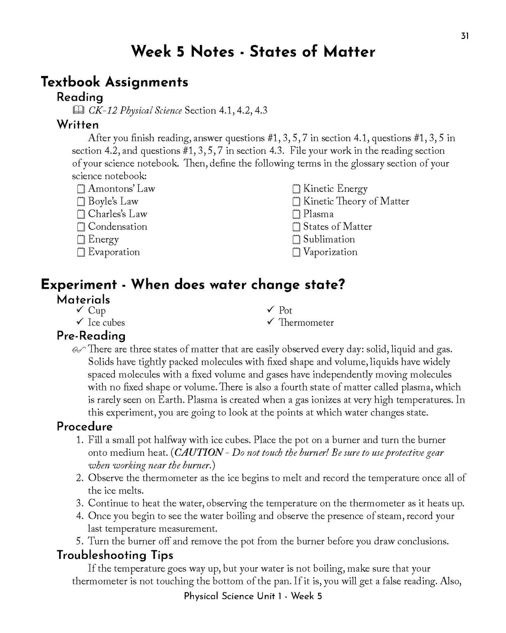 Buy Physical Science eBook Guide | Elemental Science