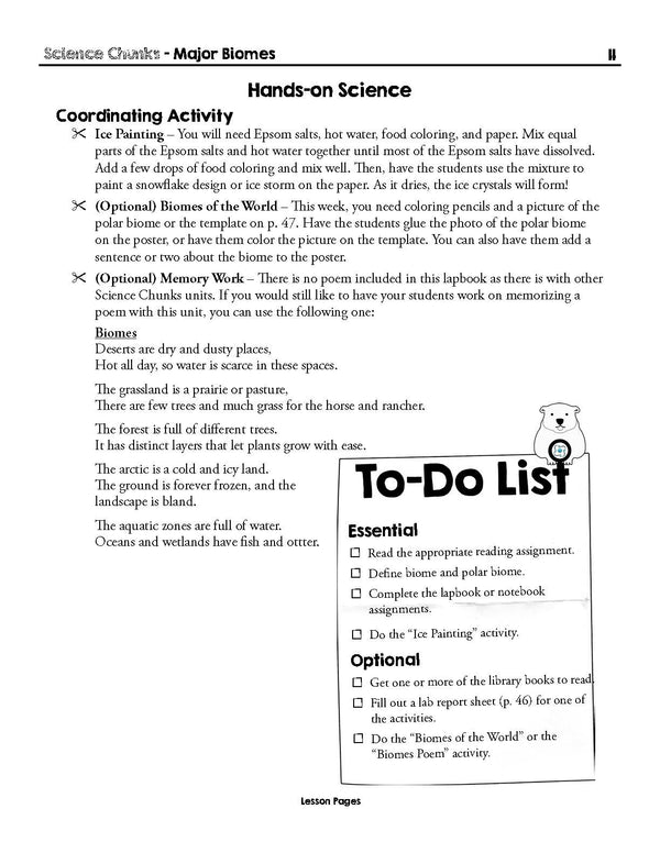 Science Chunks Major Biomes Unit | Elemental Science
