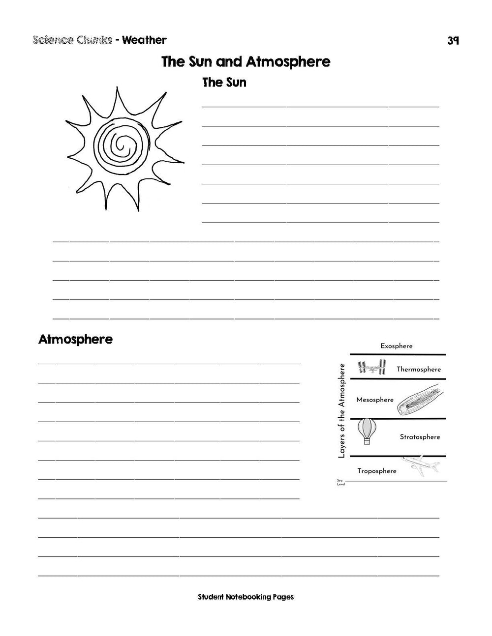 Explore Science Chunks Weather Unit