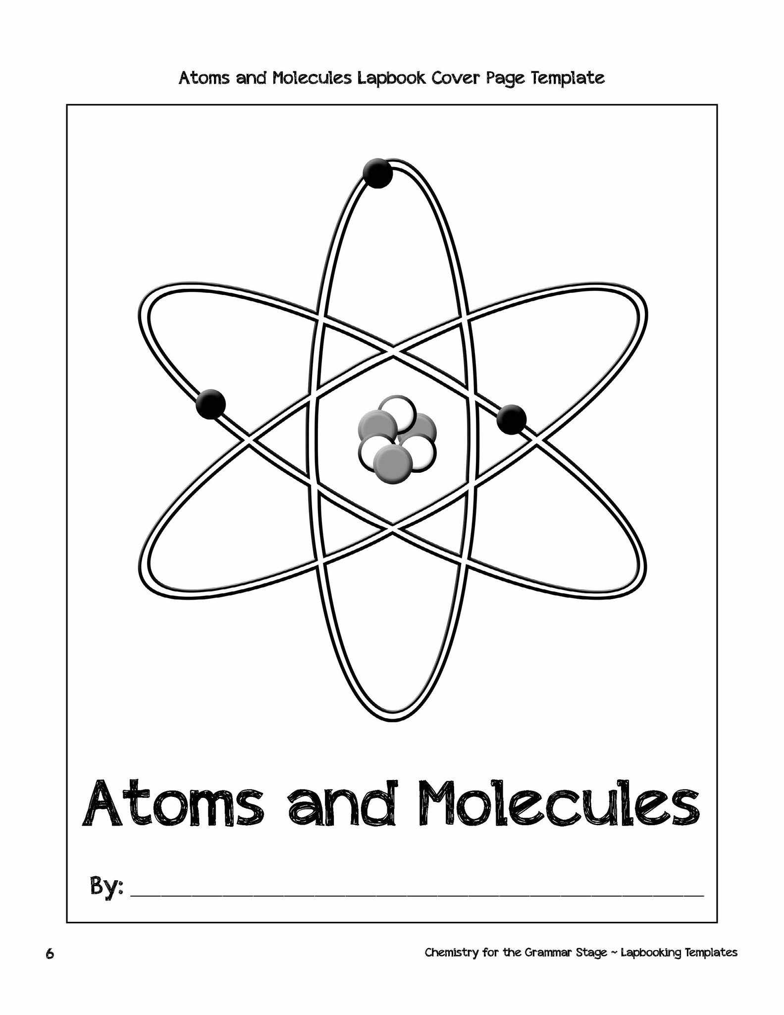 Chemistry Cover Page Template