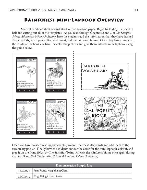 Lapbooking through Botany with the Sassafras Twins - elementalscience.com