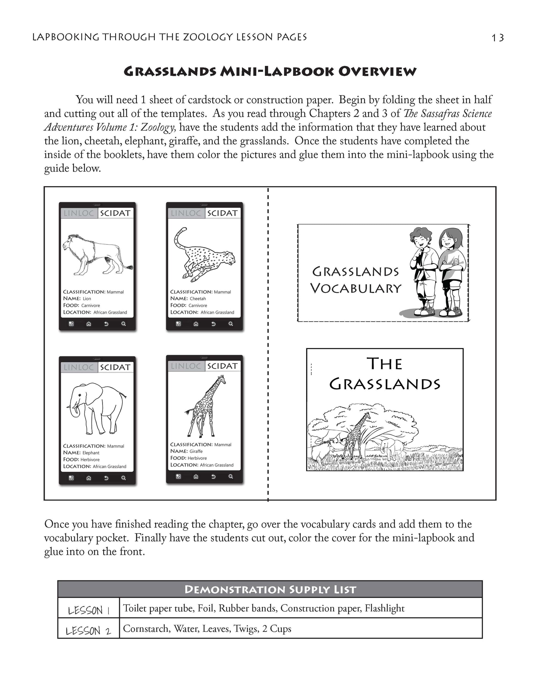 Sassafras Twins' Zoology Lapbook | Elemental Science